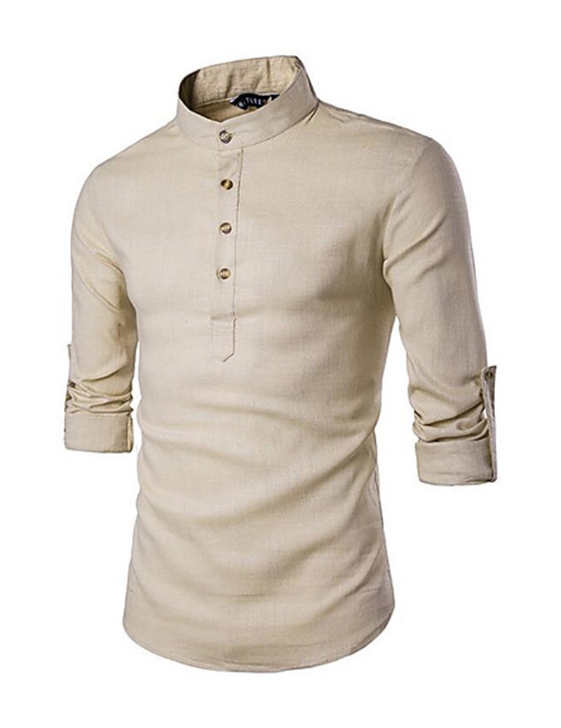 Blusa De Hombres De Cuello En Contraste