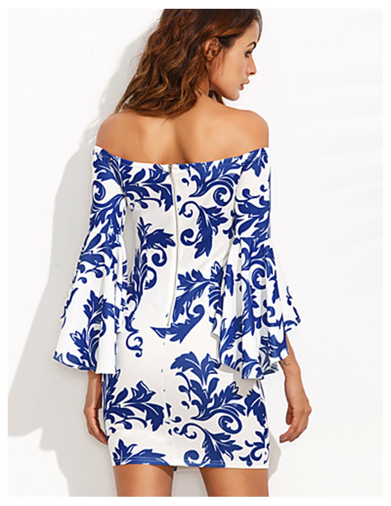 Vestido estampado azul