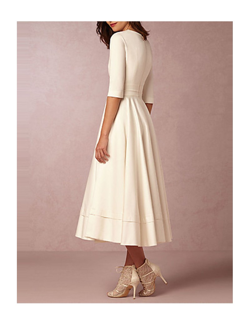 Vestido blanco sólido