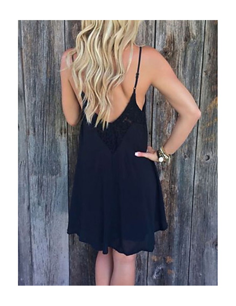 Vestido Suelto De Manga Corta Con Escote V